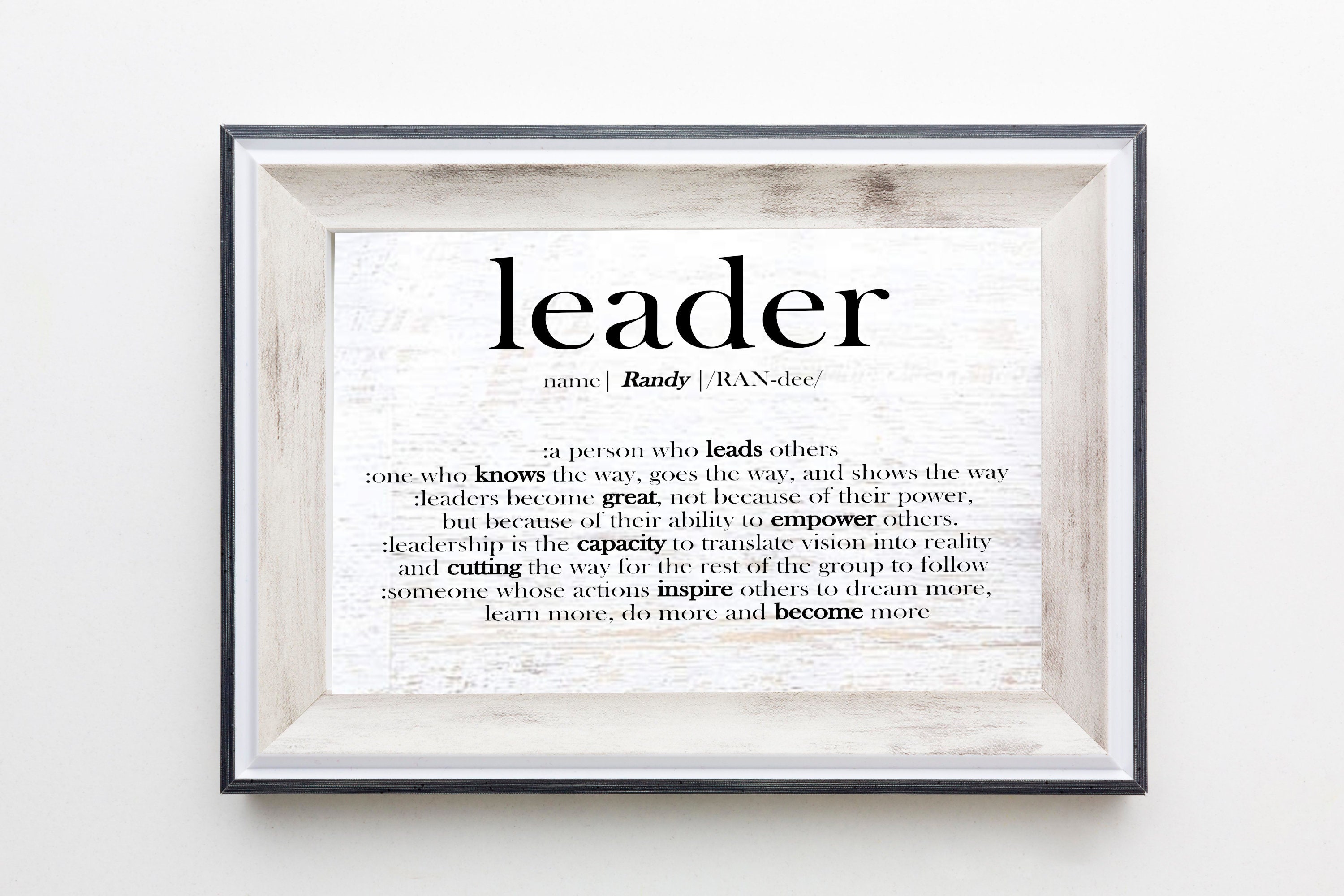 Gift for Leader Personalized Thank You Leader Print Sign - Etsy
