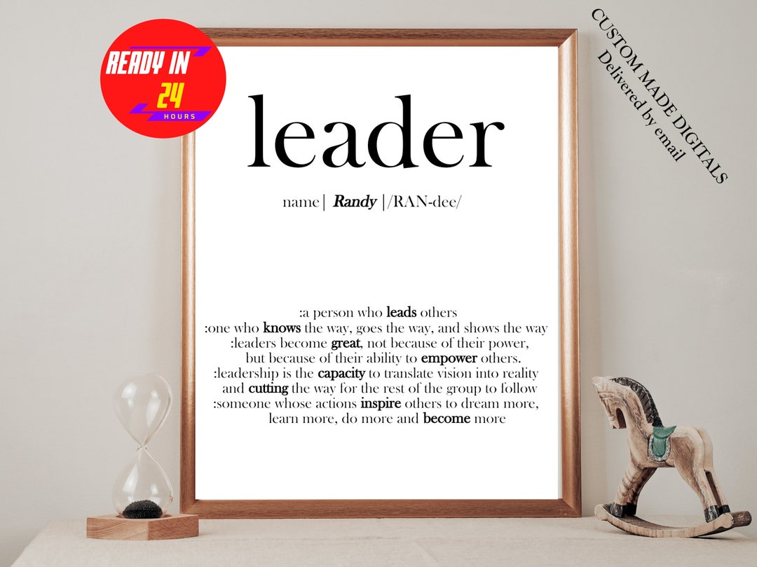 Gift for Leader, Personalized Boss Gift Thank You Leader Print Sign ...