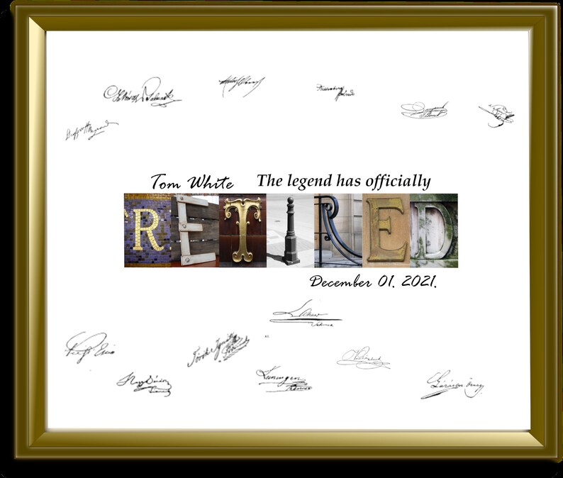 Retirement Signature Gift Leaving Gift Retirement Party Gift - Etsy