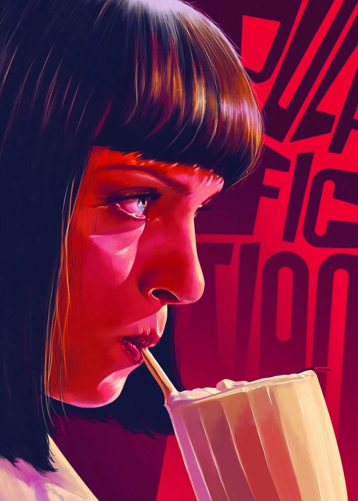 Mia Wallace Pulp Fiction 2 Poster Etsy