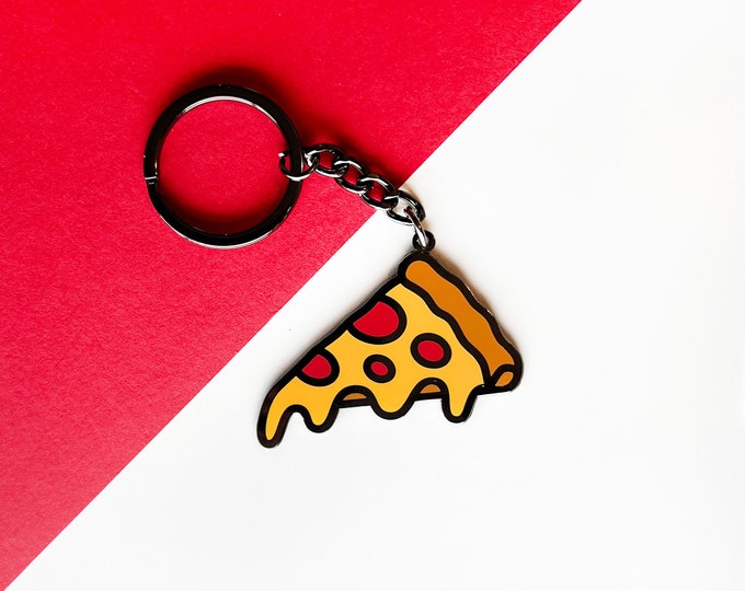 Clay Pizza Keychain - Etsy