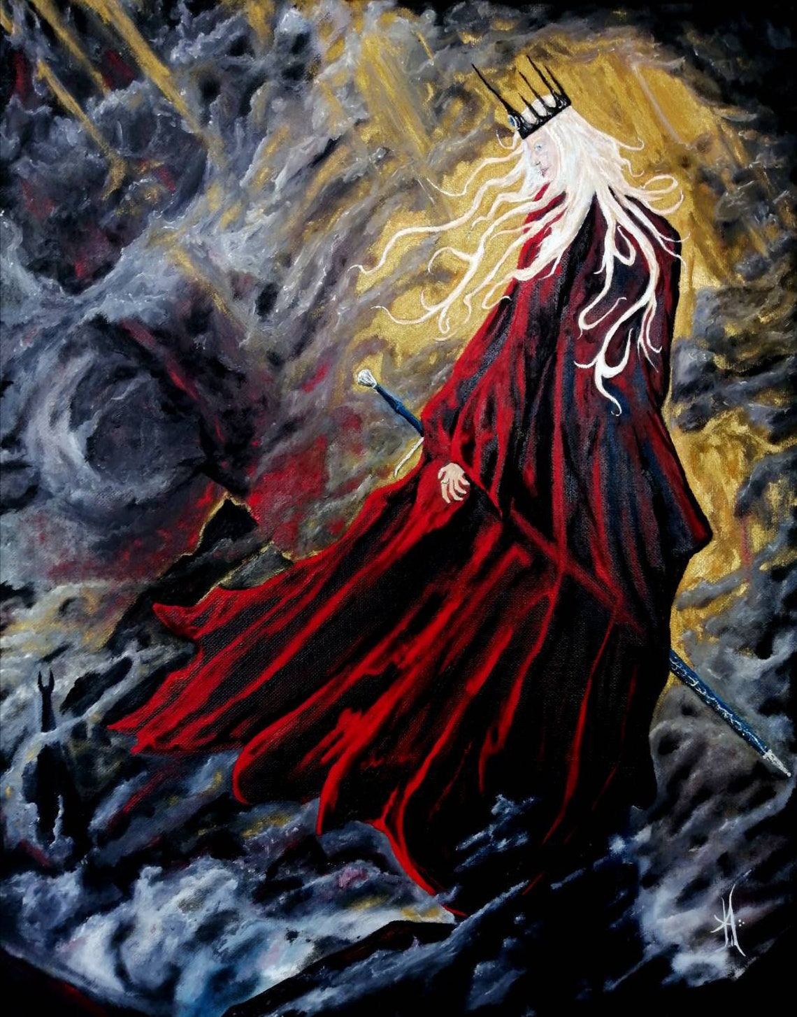 Annatar the lord of gifts Sauron original oil painting | Etsy