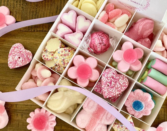 Sweet box. Sweet treats. Pink sweets. Gifts for her gifts for | Etsy