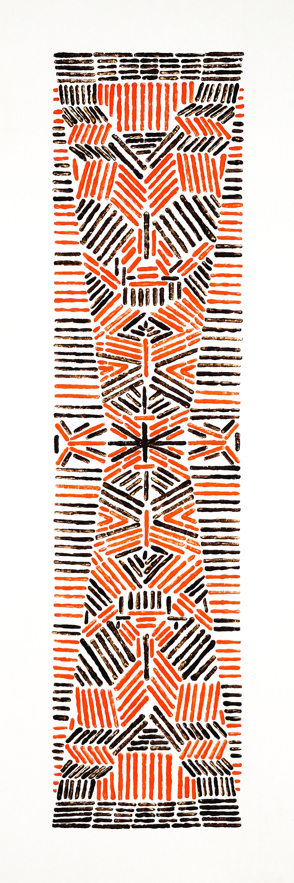 Long Narrow Tribal PRINTABLE Horizontal/vertical Grungy Rustic Block ...