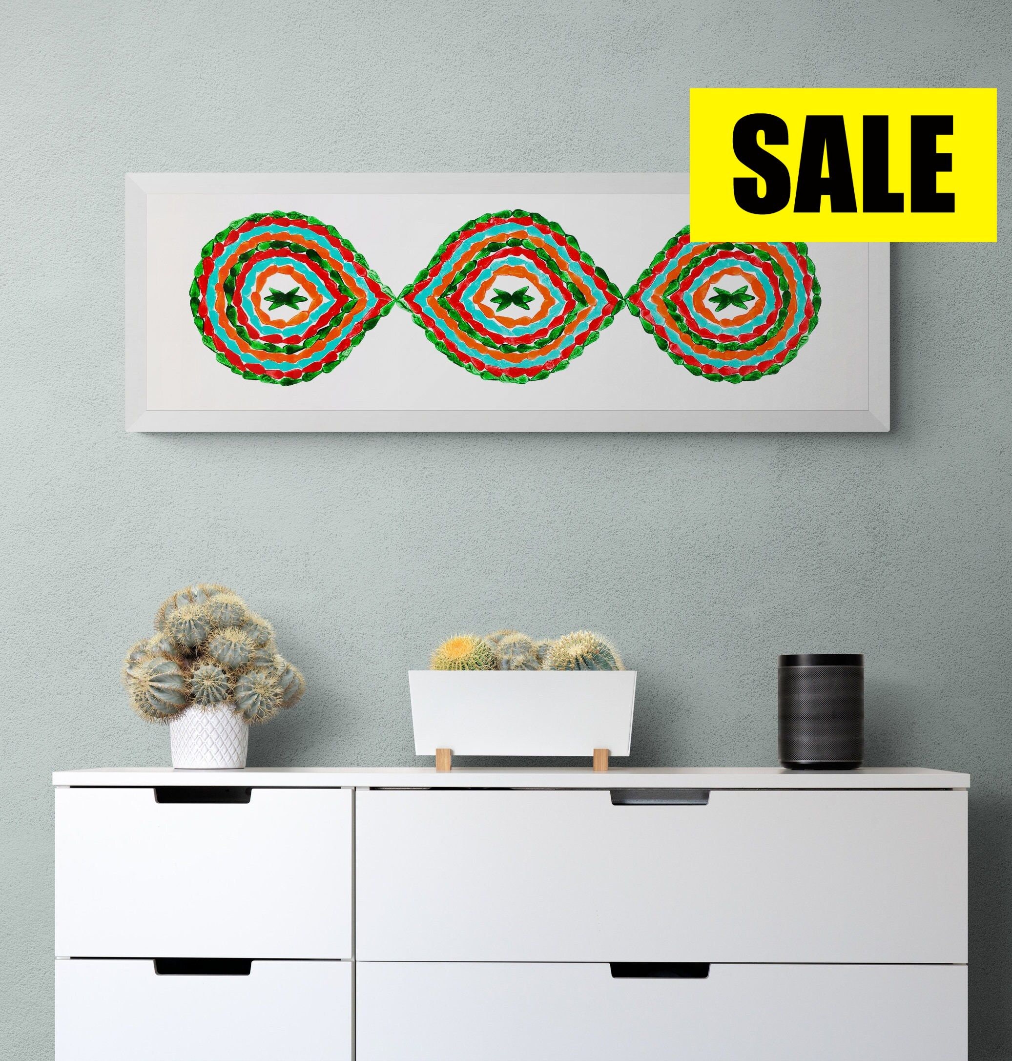 Long Narrow Colorful PRINTABLE Wall Art Horizontal Ethnic - Etsy