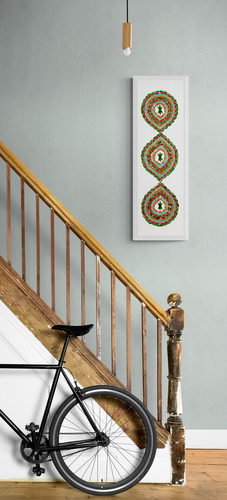 Long Narrow Colorful PRINTABLE Wall Art Horizontal Ethnic - Etsy