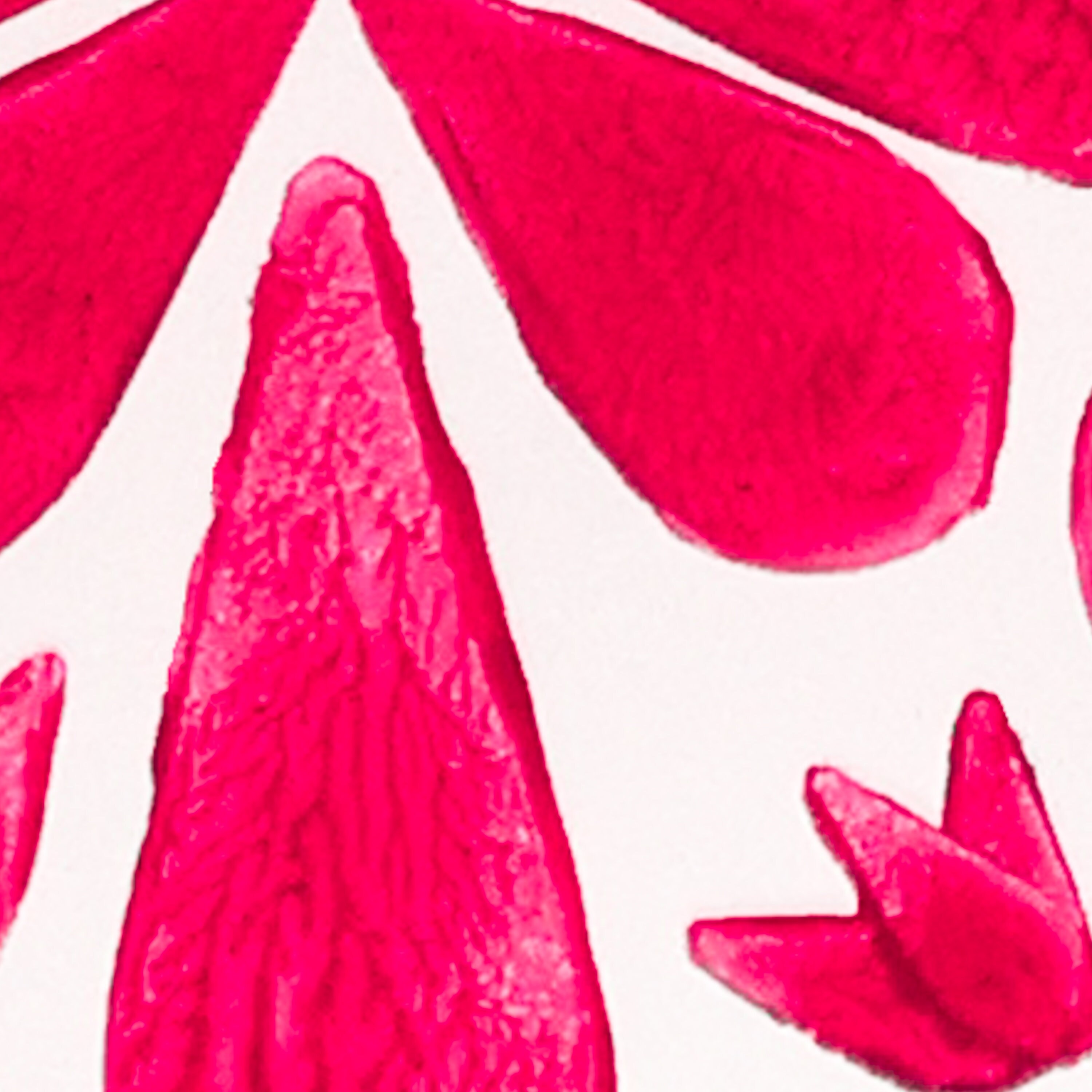 Long Narrow Magenta PRINTABLE Horizontal/vertical Block Print Red Wall ...