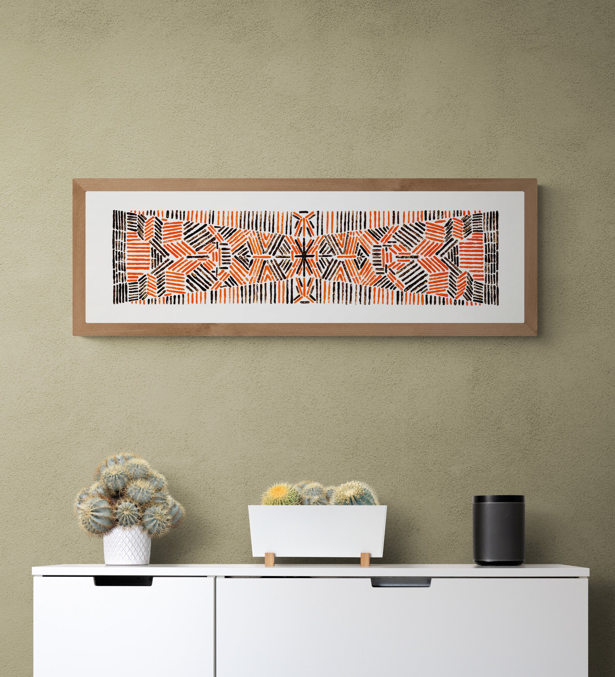 Long Narrow Tribal PRINTABLE Horizontal/vertical Grungy Rustic Block ...