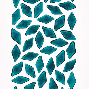 Long Narrow Dark Teal Modern PRINTABLE Narrow Horizontal/vertical ...