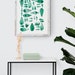 PRINTABLE Emerald Green Block Print Wall Art Distressed Green Printable ...