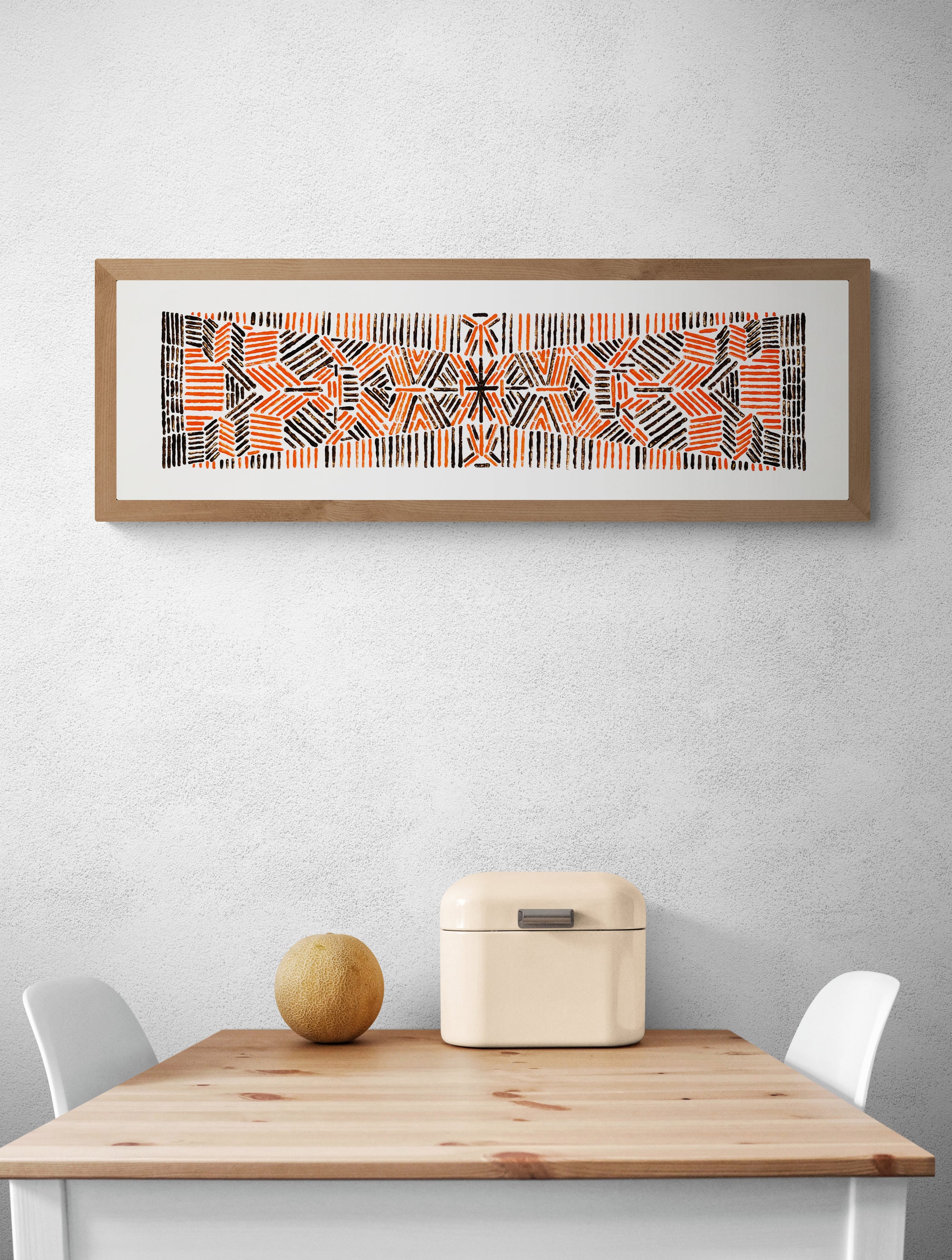 Long Narrow Tribal PRINTABLE Horizontal/vertical Grungy Rustic Block ...
