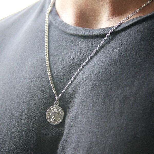 Silver Coin Pendants - Etsy