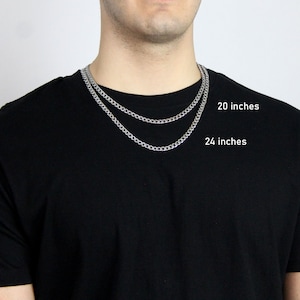 Men's Chain / Silver 6mm Curb Chain Necklace for Men or - Etsy