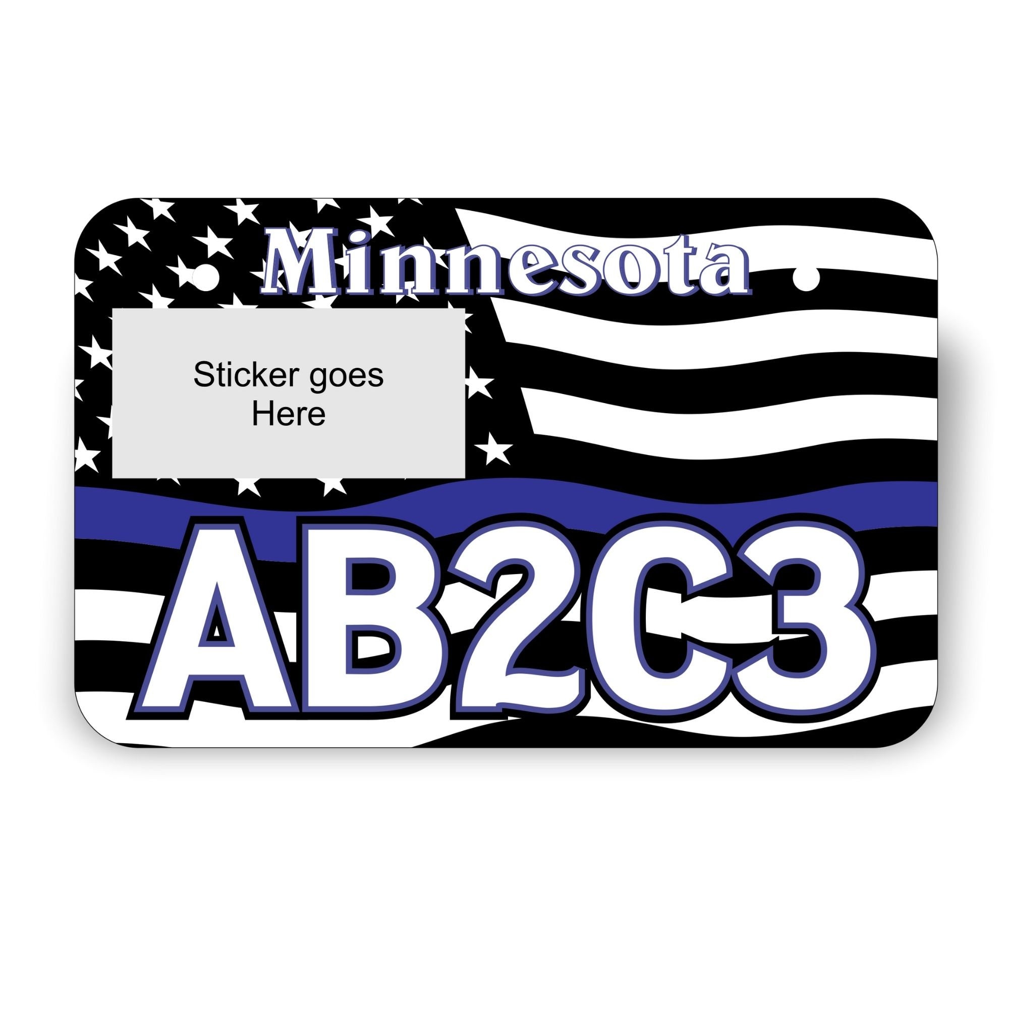 Thin Blue Line Minnesota ATV Registration Plate - Etsy