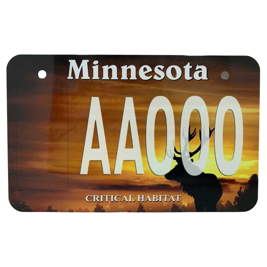Elk Minnesota ATV License Plate, Metal Minnesota UTV License Plate - Etsy