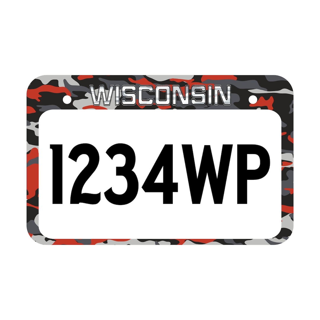 Wisconsin ATV License Plate Metal Wisconsin UTV License - Etsy