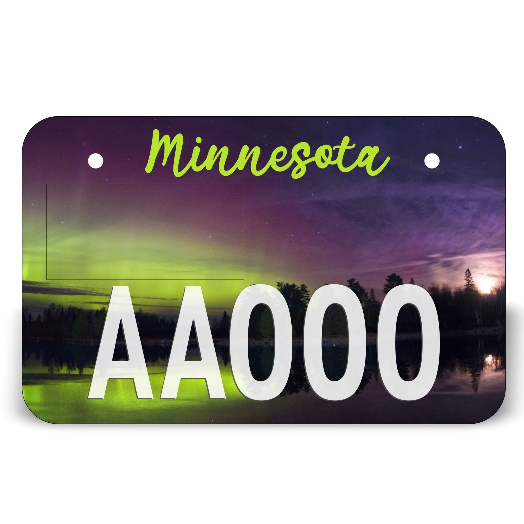 Minnesota ATV Plate, Metal UTV License Plate, Northern Lights - Etsy