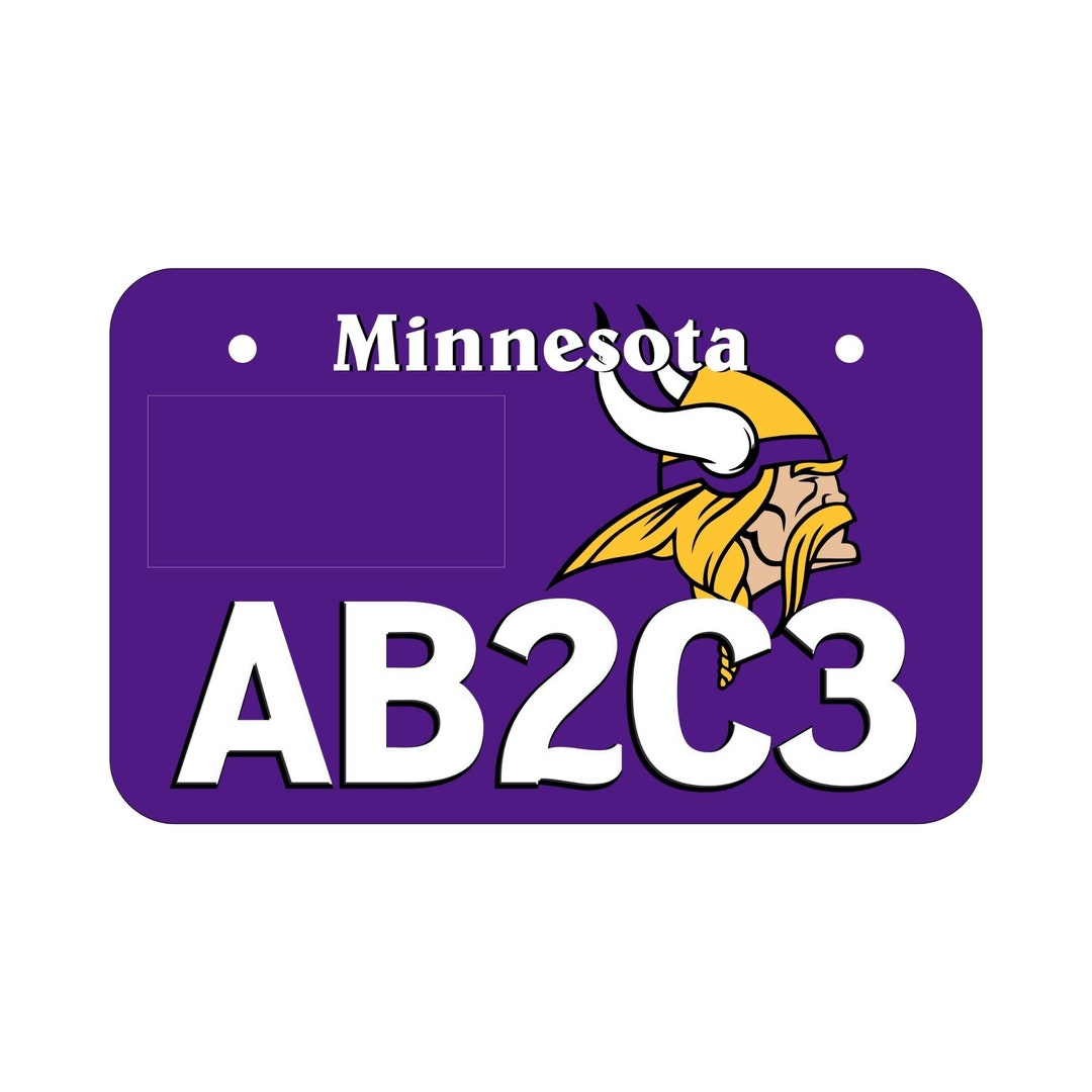 Metal ATV Plate, Minnesota ATV UTV Number Plate, Vikings - Etsy