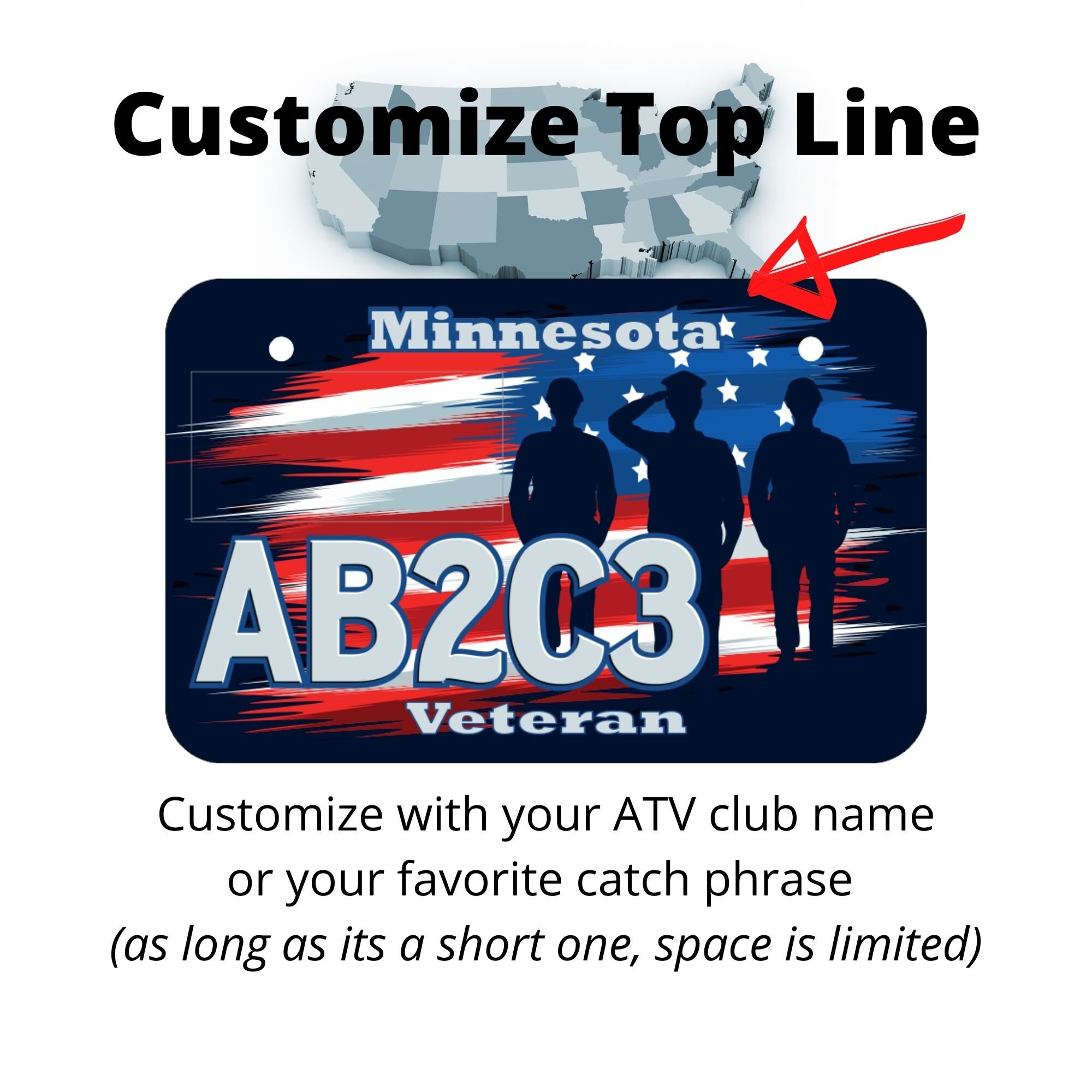 Minnesota ATV License Plate, Metal Minnesota UTV License Plate, US ...