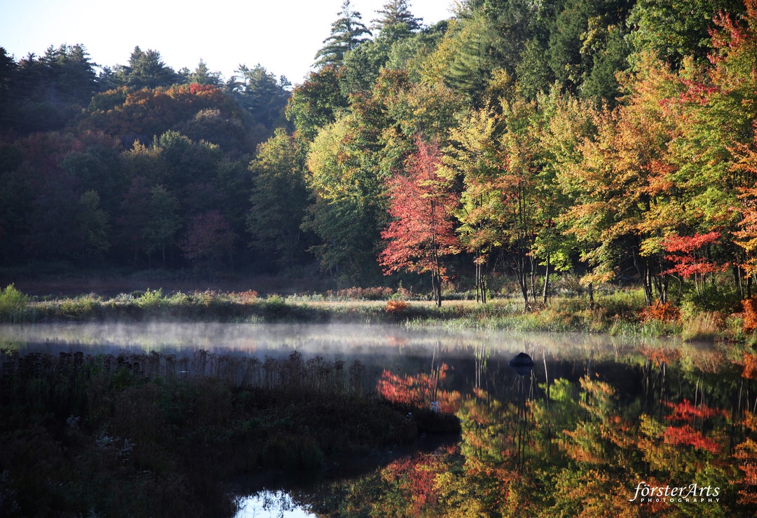 Temprano morning Mist, Landscape Photography Print, Conant Brook Dam ...