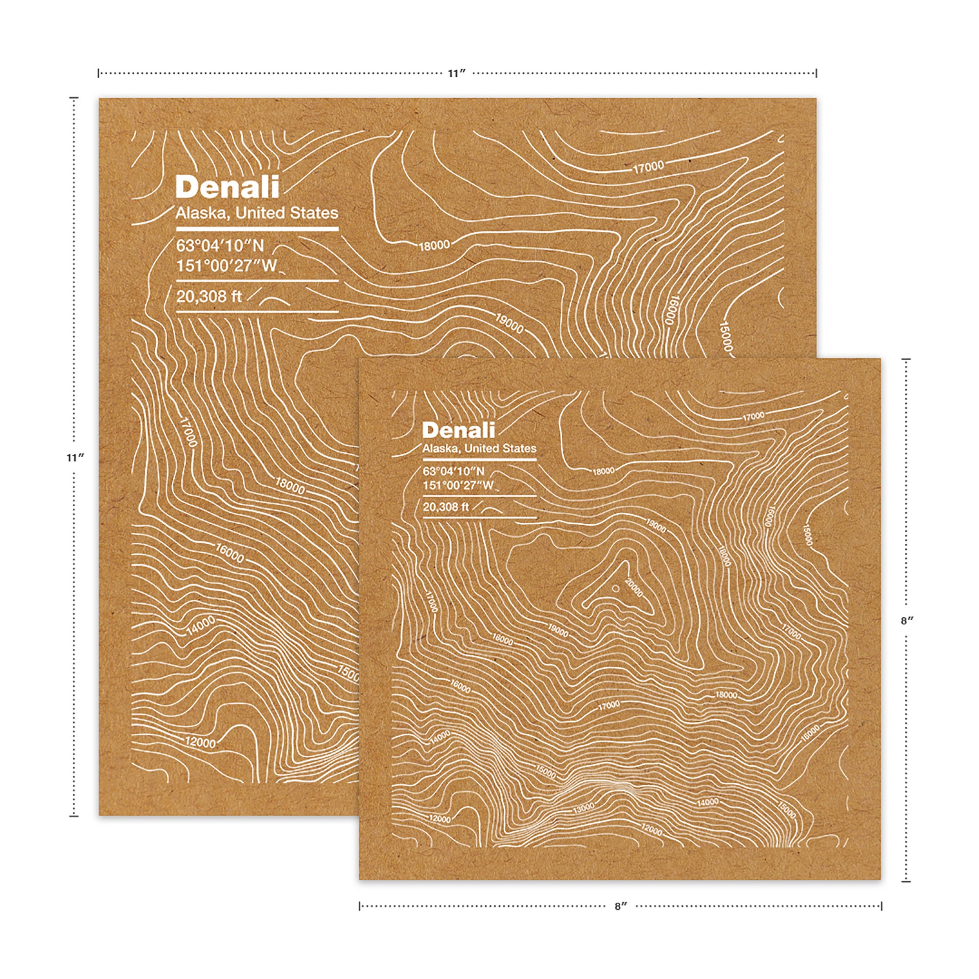 Denali Alaska Topographic Map Screen Printed Poster - Etsy
