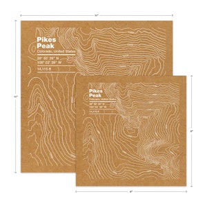 Pikes Peak Colorado Topographic Map Screen Printed Poster - Etsy