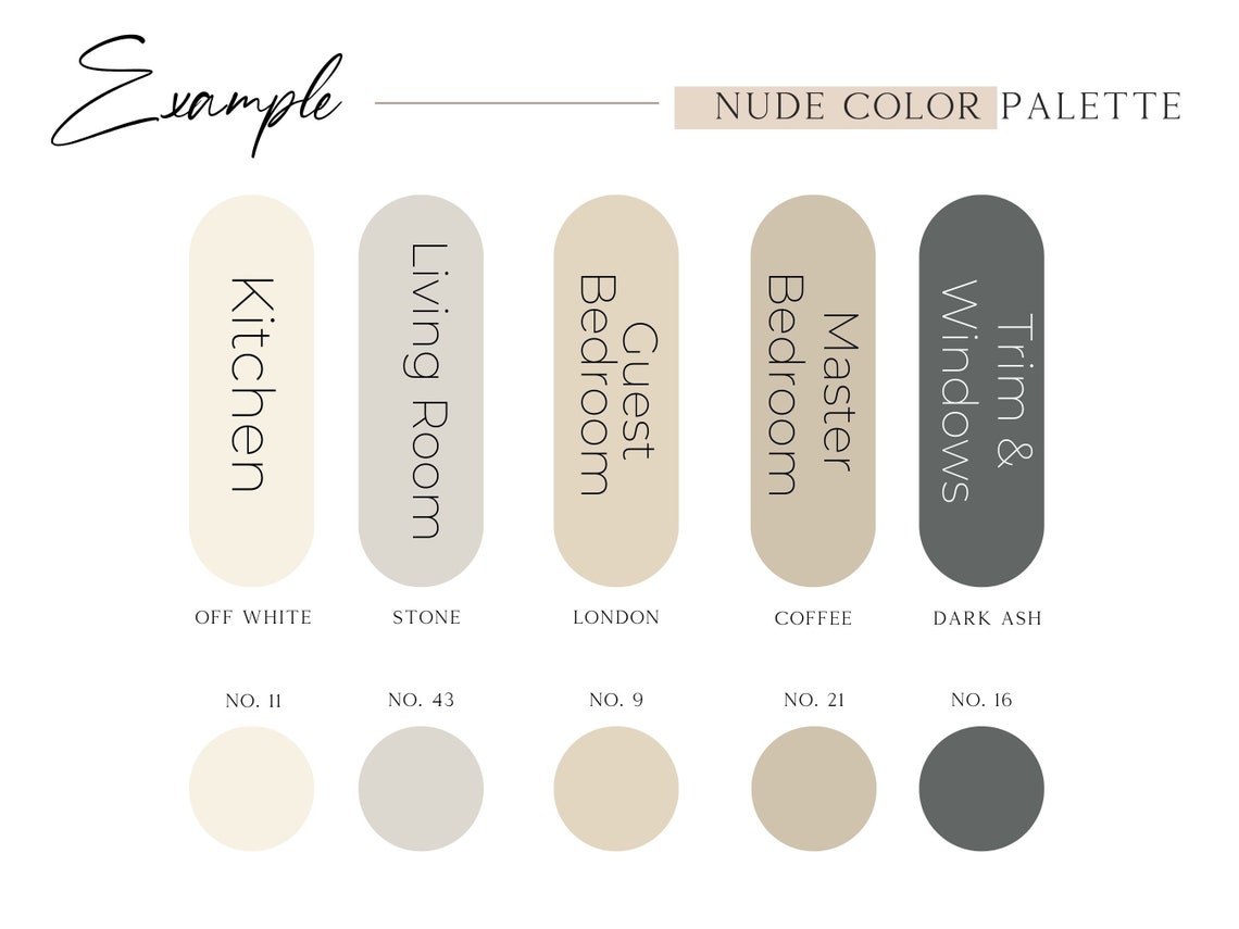 Custom Interior Color Palette, 15 Paint / Wallpaper Colours, Bespoke ...