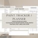 Paint Tracker, Printable Paint Planner, Renovation Planner, Paint ...
