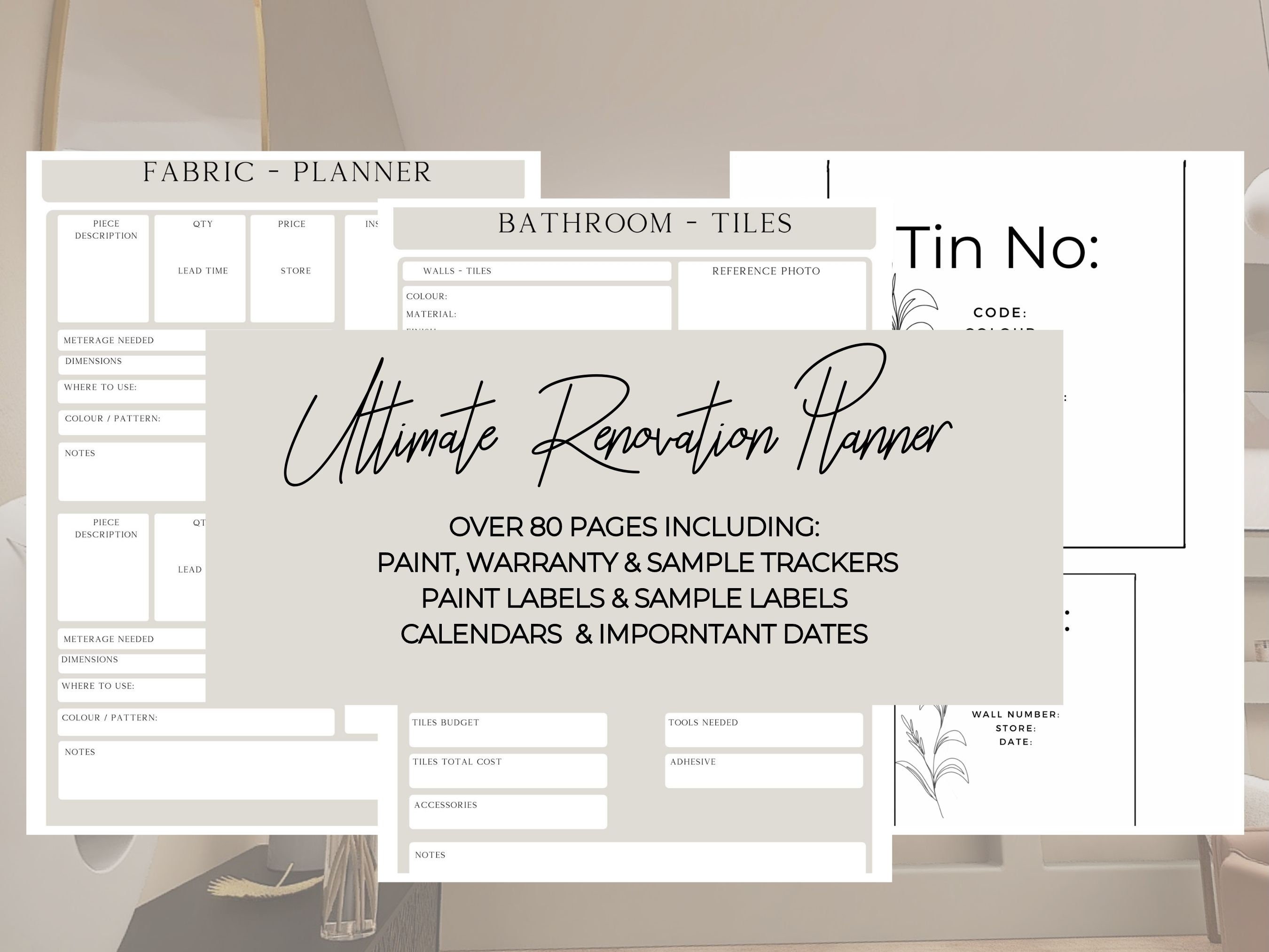 Ultimate Home Renovation Planner House Improvement House - Etsy
