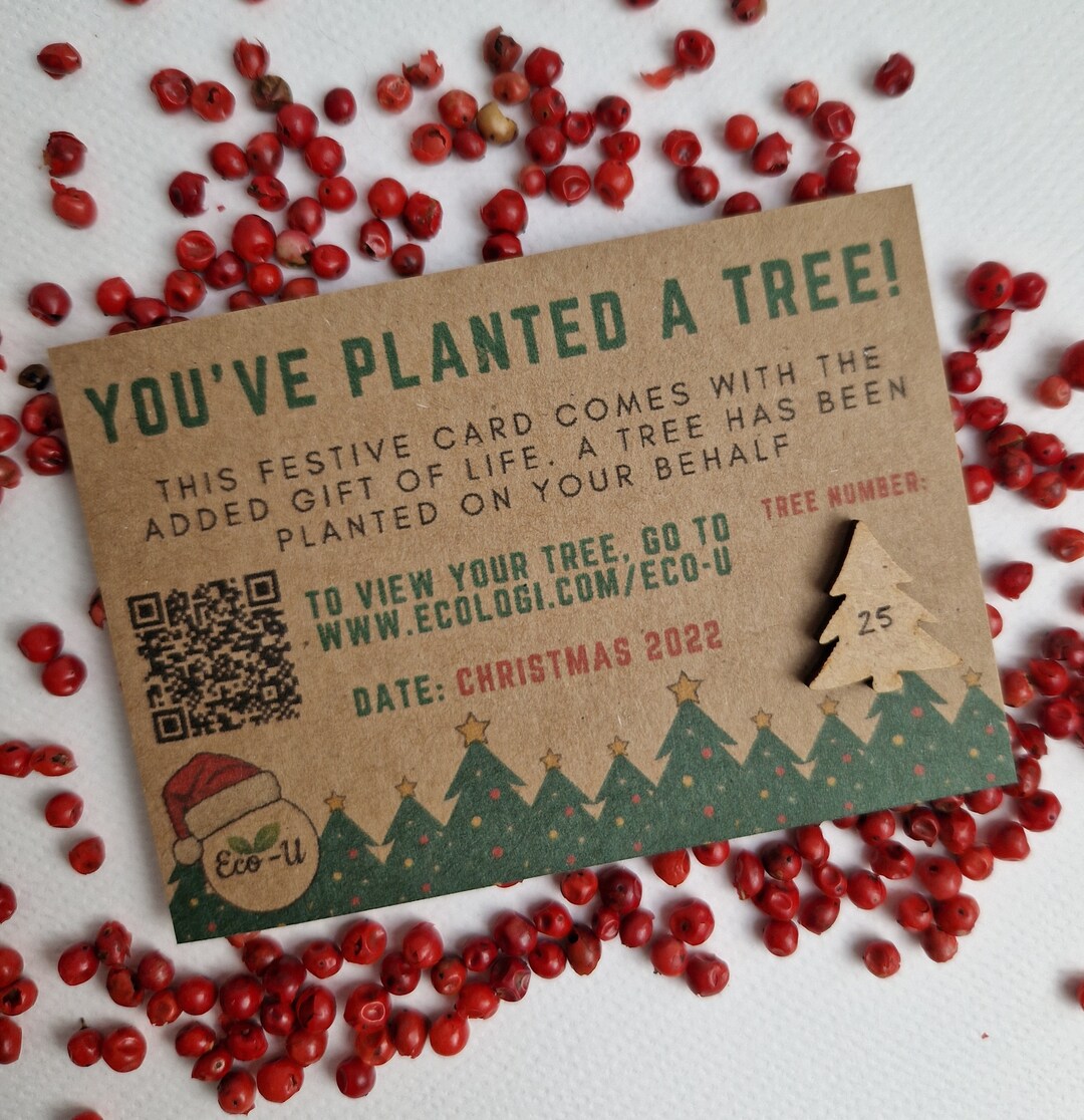 Gift of a Tree Plant a Tree Card Eco Friendly Gift Card Gift of Life ...
