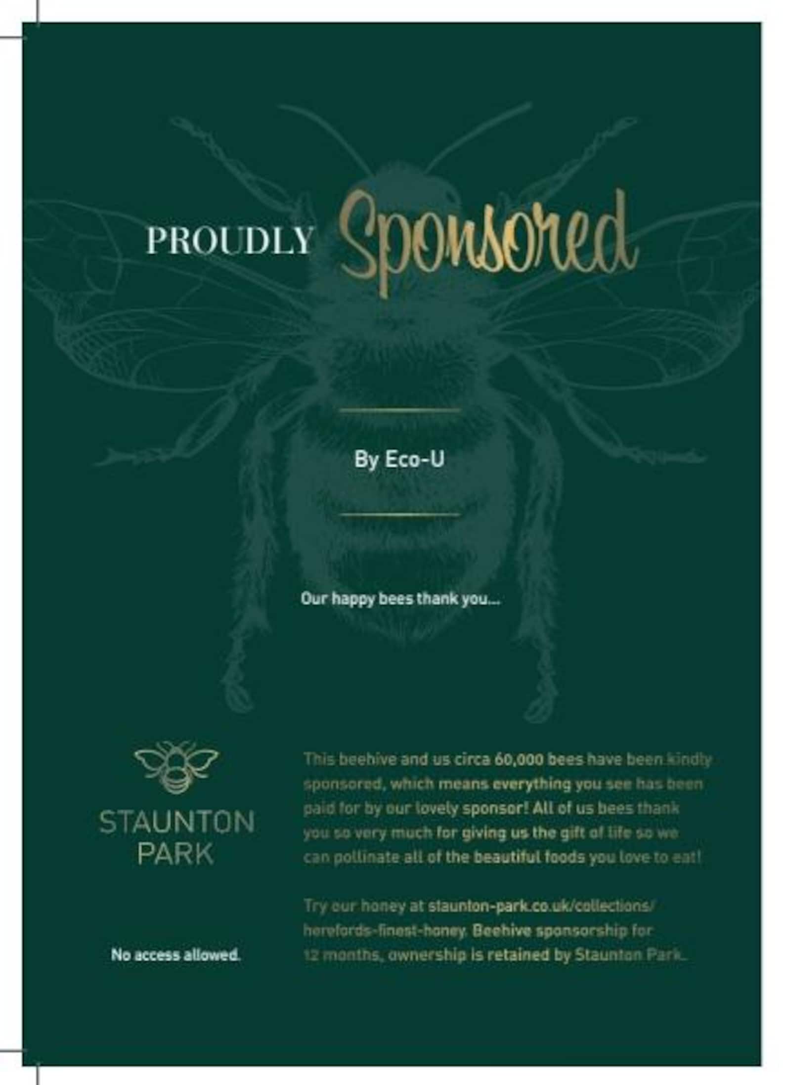 The Original Sponsor a Bee Card | Eco Friendly Gift | Bee Lovers ...