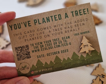 Gift of a Tree Plant a Tree Card Eco Friendly Gift Card Gift of Life ...