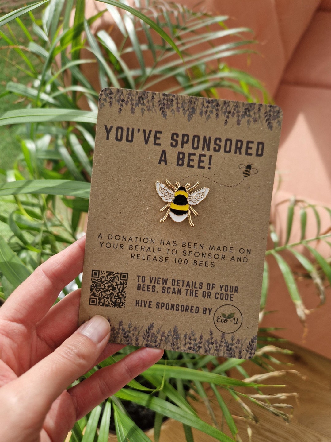 The Original Sponsor a Bee Card | Bee Badge | Eco Friendly Gift | Bee ...