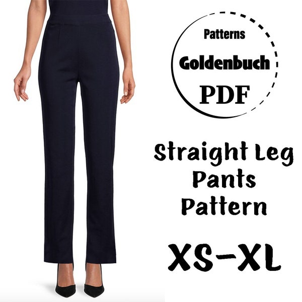 Straight Leg Pants Pattern - Etsy