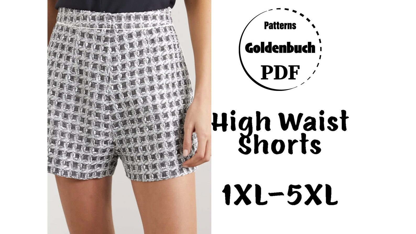 1XL-5XL Women Shorts PDF Sewing Pattern Pus Size High Waist - Etsy
