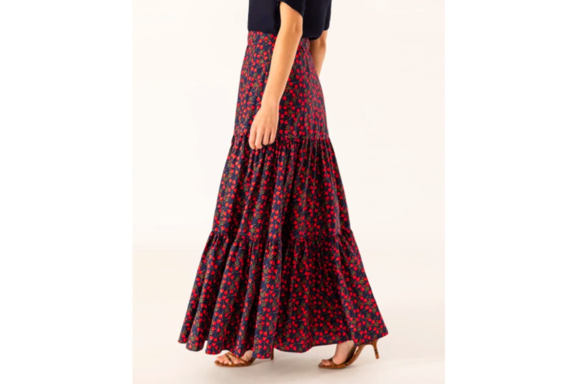 XS-XL Tiered Maxi Skirt PDF Sewing Pattern Women Boho Skirt - Etsy