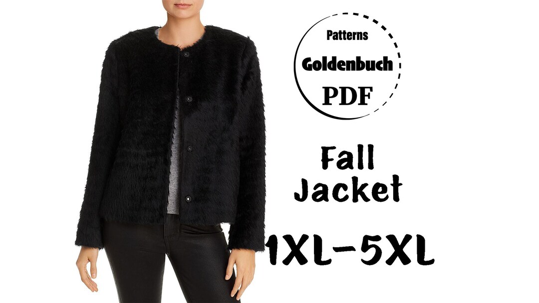 1XL-5XL Winter Jacket PDF Sewing Pattern Plus Size Long Sleeve Parka ...