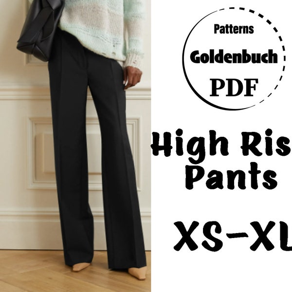 High Waisted Pants Pattern - Etsy