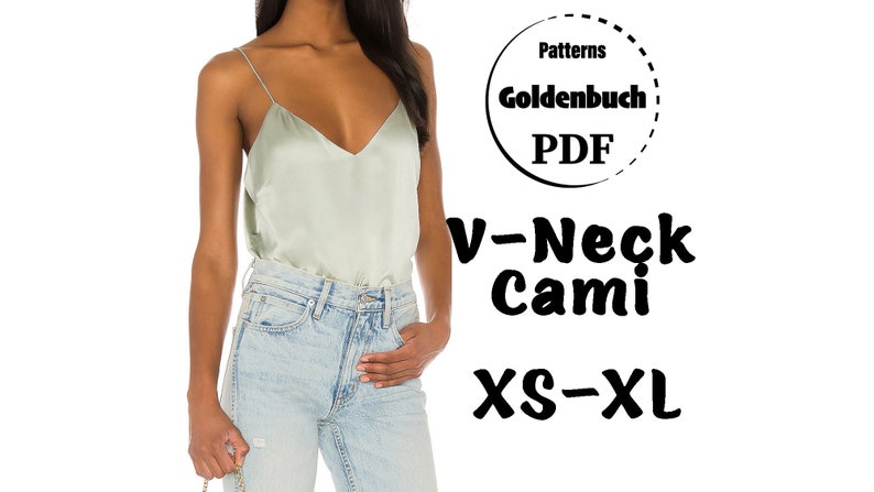 XS-XL V-neck Cami PDF Pattern Wedding Satin Top Hip Length - Etsy