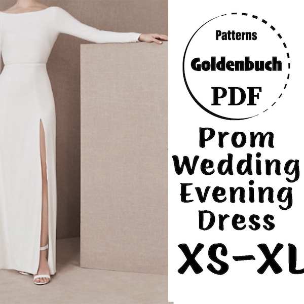 Long Straight Dress Pattern - Etsy