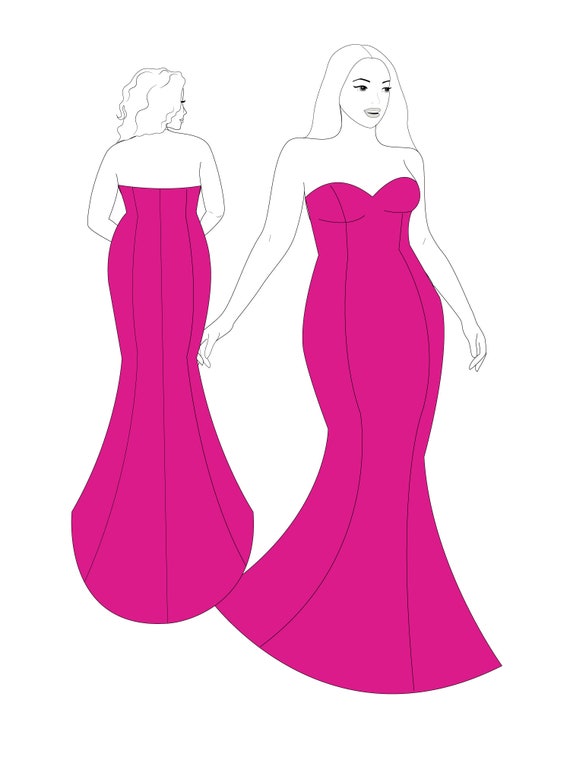 Wedding dress patterns mermaid style | Honestweddingadvice.com