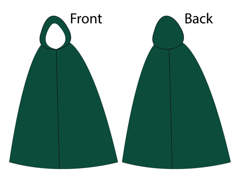 XS-XL Hooded Cloak PDF Sewing Pattern Medieval Cosplay - Etsy