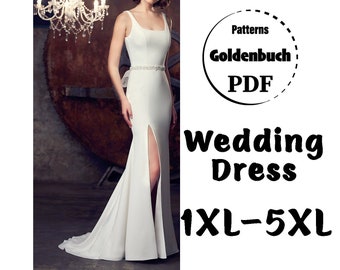 Plus Size Wedding Dress Pattern | Etsy