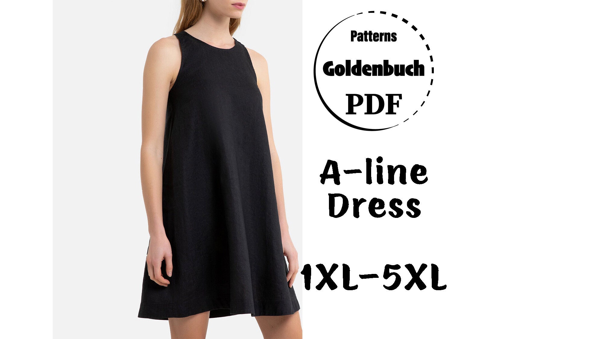 1XL-5XL A-Line Dress PDF Sewing Pattern Loose Fit Maternity | Etsy