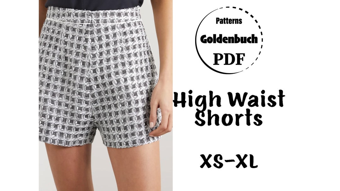 XS-XL Women Shorts PDF Sewing Pattern High Waisted Crop Pants Summer ...
