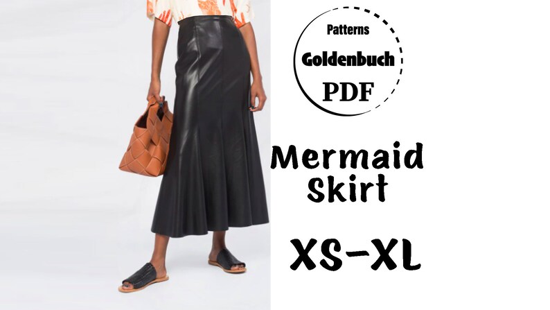 XS-XL Mermaid Skirt PDF Sewing Pattern Fishtail Maxi Skirt | Etsy