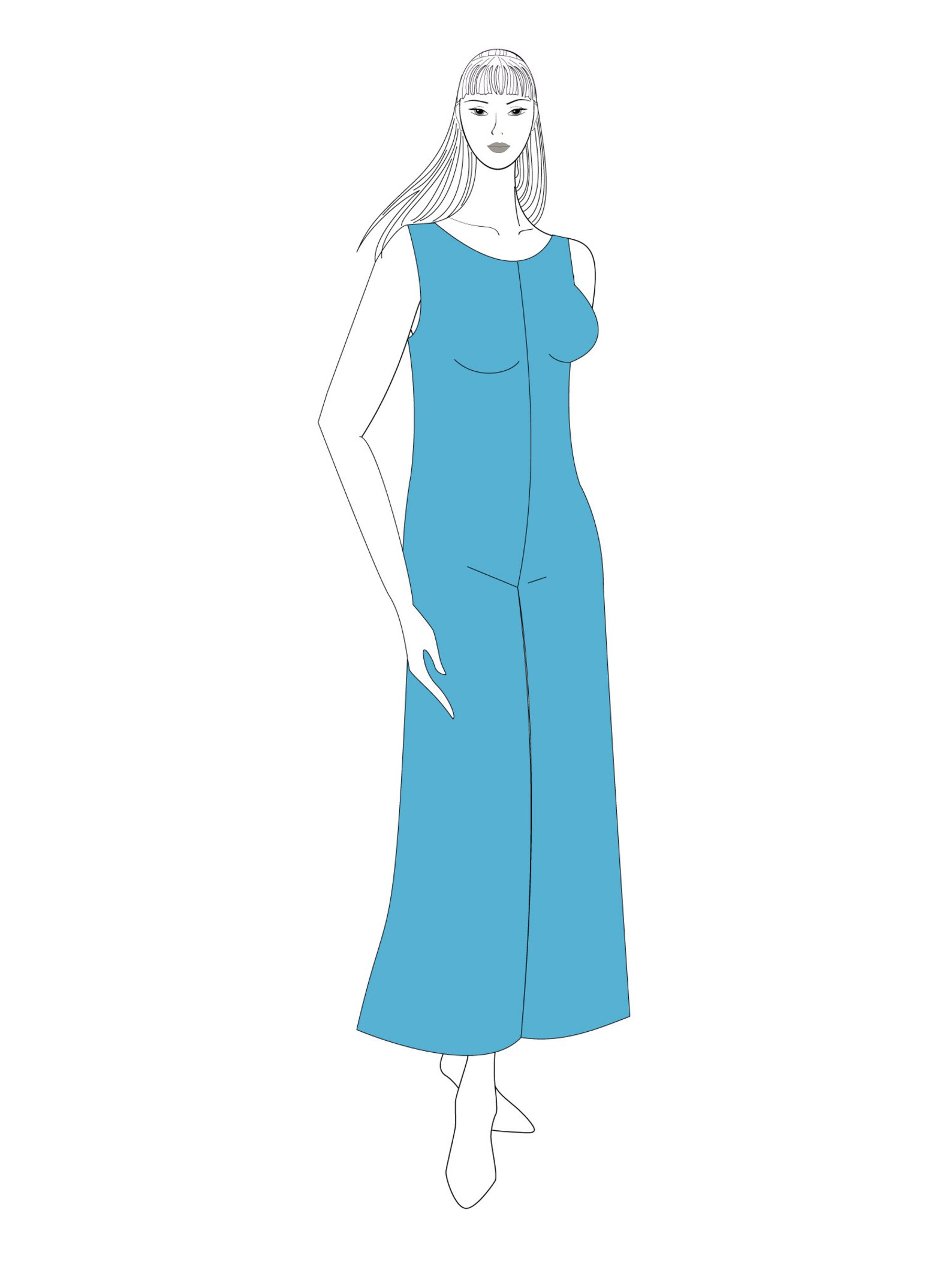 XS-XL Oversized Jumpsuit PDF Sewing Pattern Wide Leg Pant - Etsy