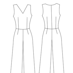 1XL-5XL Jumpsuit PDF Sewing Pattern Plus Size Wide Leg Overall | Etsy