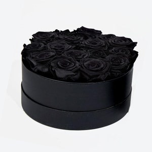 Preserved Black Roses - Etsy
