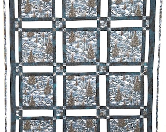 Winter Scene Quilt: Handmade Holiday Wall Hanging, 38.5" X 51" - Etsy
